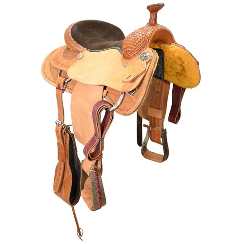 DEMO 15" HR Team Roping Saddle Code: U15HRTR14BSK | eBay