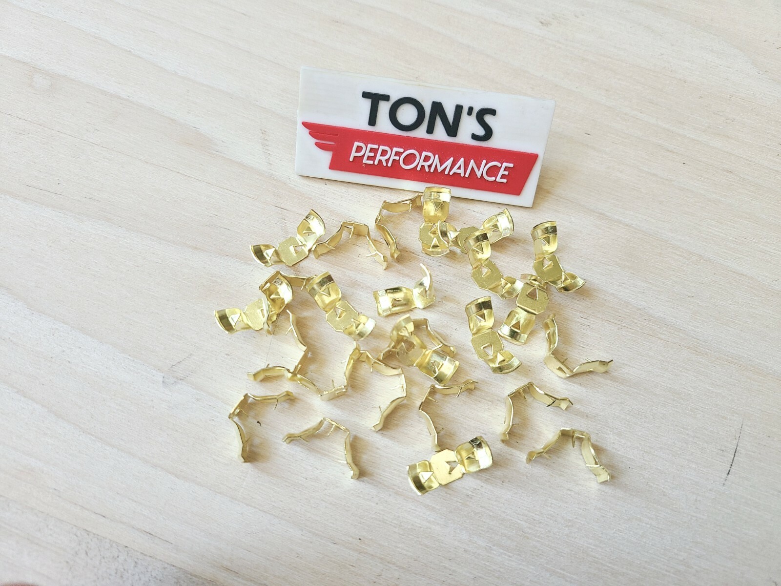 Bag of 25 Brass Spark Plug wire ends Terminal Ends Clips Fit in Wico ...