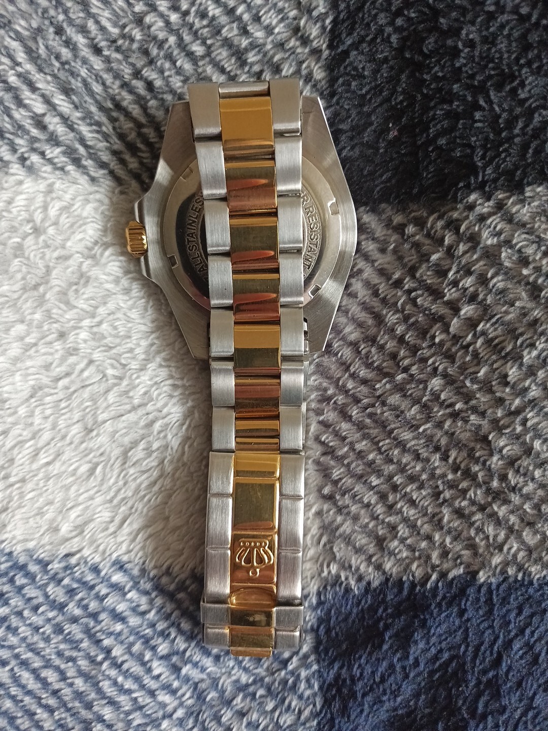 Reginald Two Tone Bezel Sapphire Glass Luminous Quartz Silver | eBay