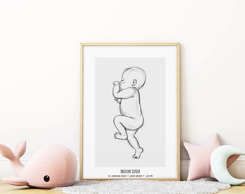 Baby Birth Art Poster Premium Quality Choose your Size | eBay
