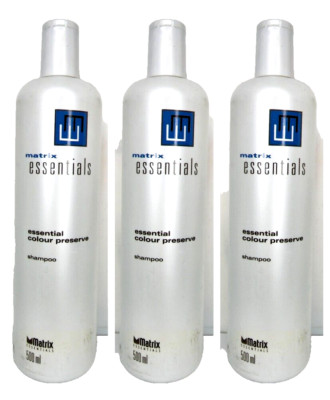 3 Matrix Essentials ESSENTIAL COLOUR PRESERVE SHAMPOO 16.9 oz Each | eBay