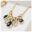 Made Using Swarovski Crystals The Adwin Blue & Gold Teardrop Necklace ...