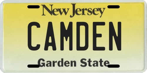 Camden New Jersey Aluminum License Plate | eBay