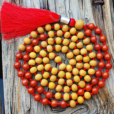 First Chakra Mala 8MM, Red Jasper Sandalwood Mala, Red Jasper Mala ...