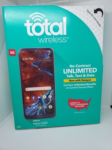 Nokia G300 5G - 64GB - Black (Total Wireless) Factory Sealed ...