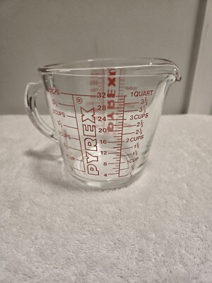 Pyrex 4-Cup D handle 532 glass measuring cup | eBay