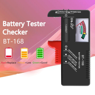2Pcs Tester Checker Universal For AAA C D 9V 1.5V Button Cell Batteries ...