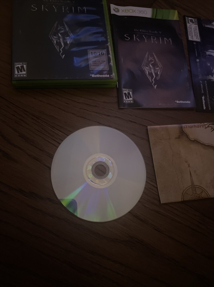 The Elder Scrolls V: Skyrim (Xbox 360) CIB Complete w/ Manual AND Map ...