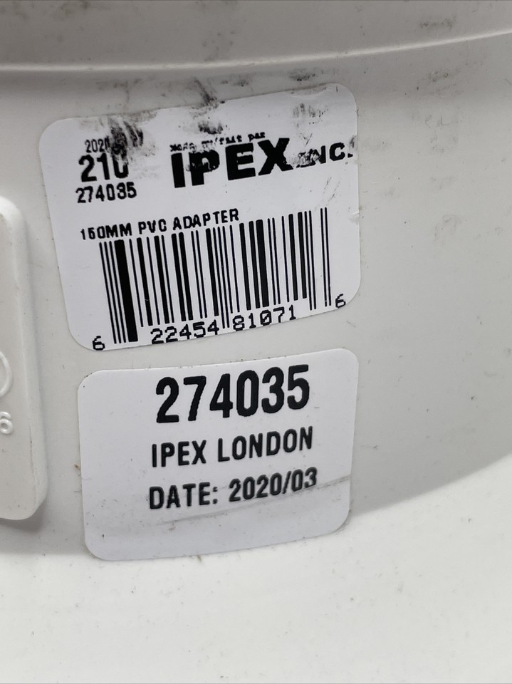 IPEX PVC Adapter 6" C900 x 6" SDR 26 / 35 Coupling 274035 | eBay