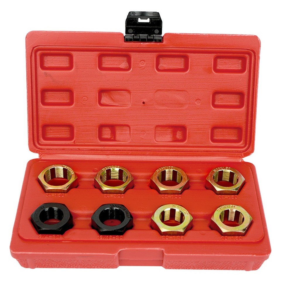 8PC DRIVE SHAFT AXLE SPINDLE RE-THREADING / THREAD RESTORE SET AF ...
