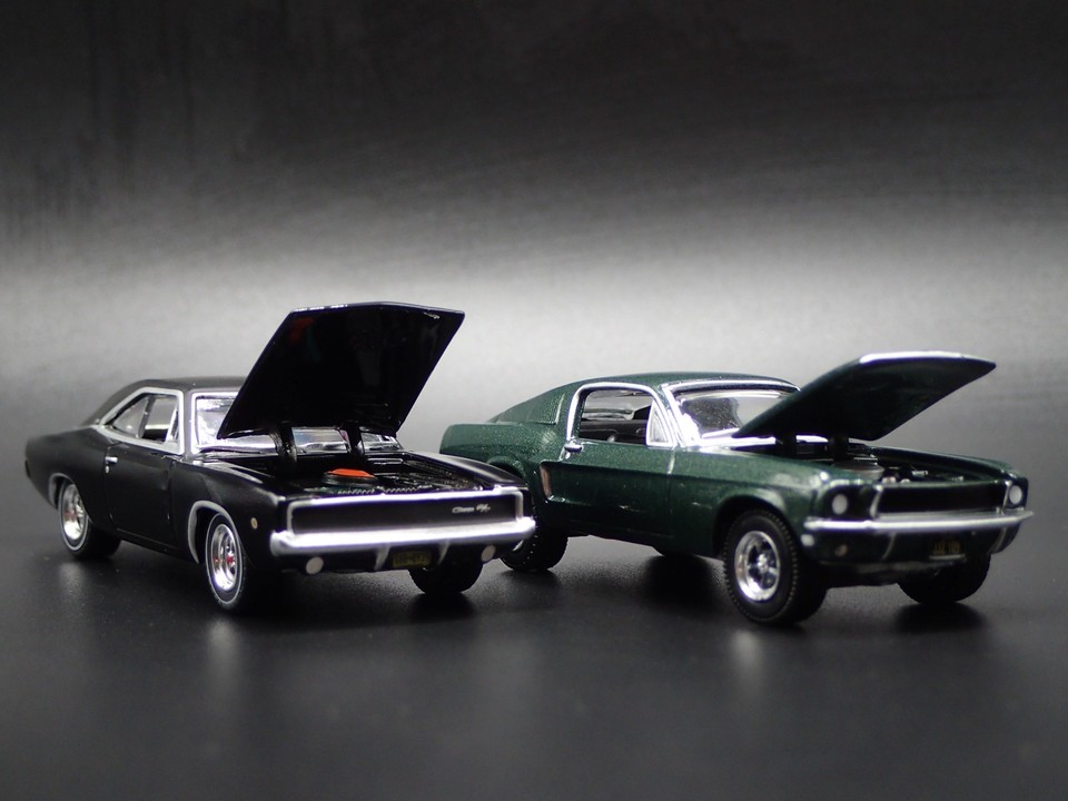 1968 68 FORD MUSTANG & DODGE CHARGER BULLITT LEGACY 1/64 SCALE DIECAST ...