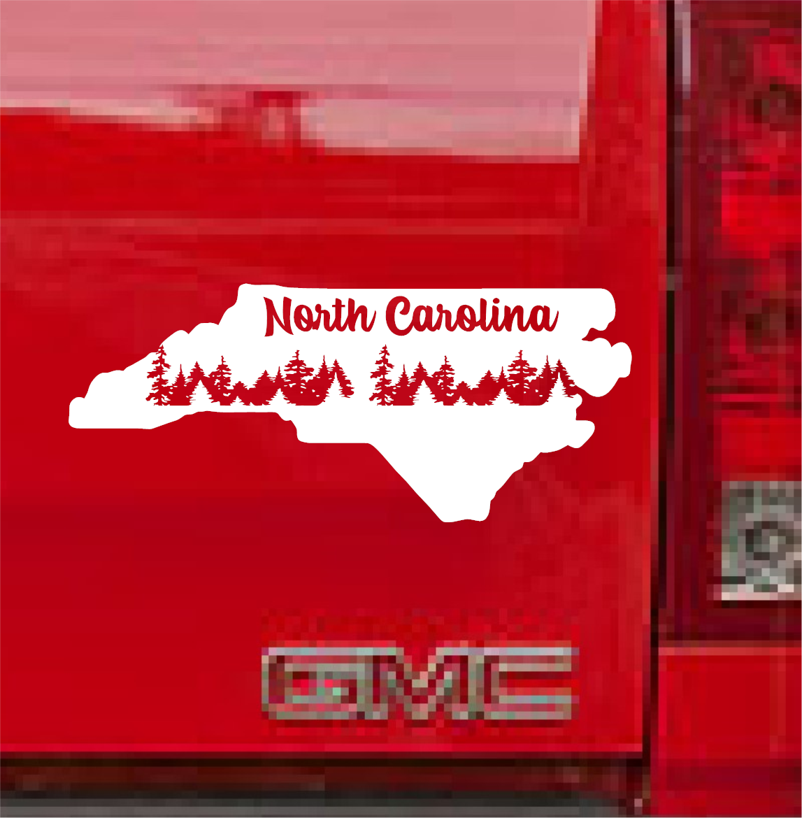 North Carolina State Decal 6" w x 2 1/2" h, Cars Trucks Campers Boats ...