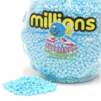 MILLIONS SWEETS STRAWBERRY BUBBLEGUM COLA FLAVOUR PINK BLUE BROWN CHEAP ...