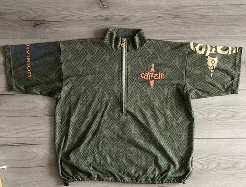 Castelli Cycling Jersey L Black Colorful Shirt Mens Crazy Print Half Zip Italy | eBay