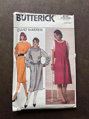 Butterick Sewing Pattern 6722 Misses Dress & Vest Size 6-10 * UNCUT ...