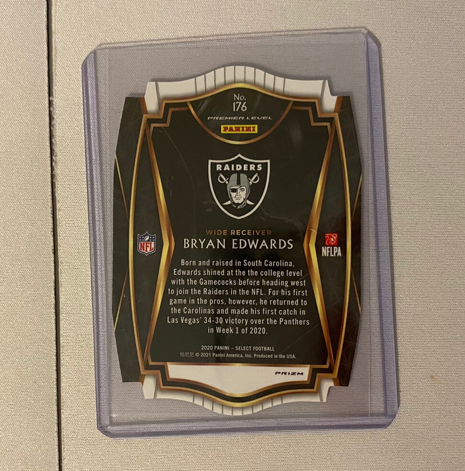 Bryan Edwards Las Vegas Raiders Rookie Orange Die Cut 2020 Select ...