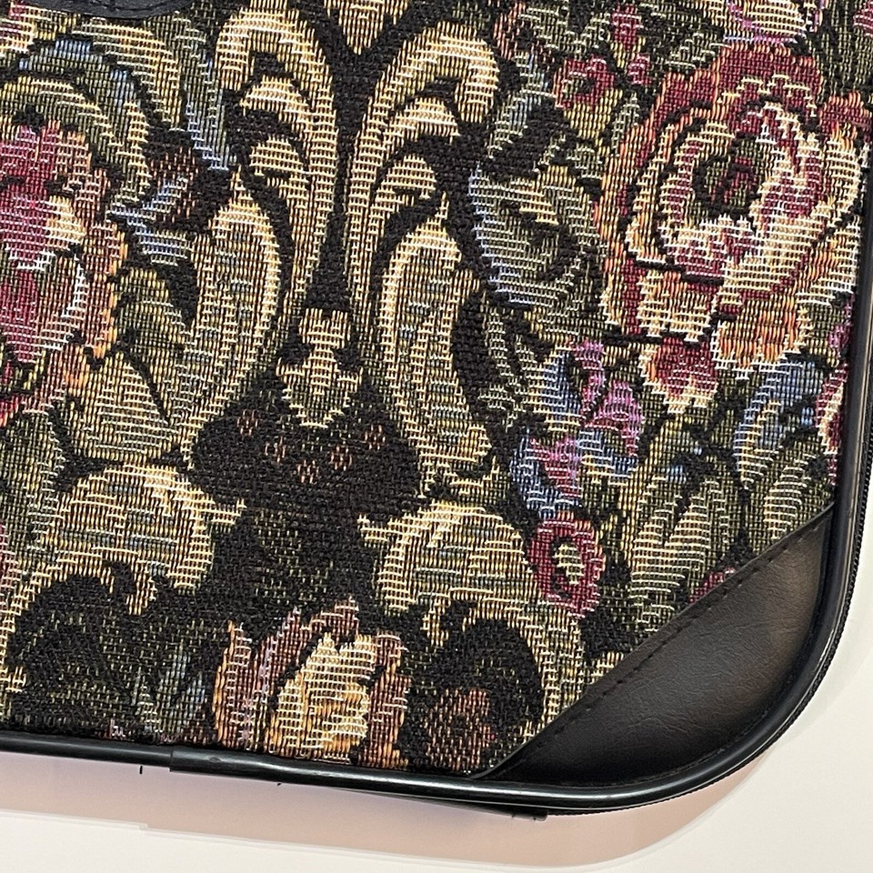 Floral Tapestry Laptop Bag Briefcase Business Folder Papers Pockets ...