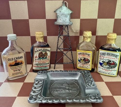 Junk Drawer Mini Glass Bottle Lot Maple Syrup Hawg Sudden Discomfort ...