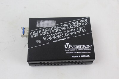 Versitron 10/100/1000 TX to 1000 FX base Media Converter M7260a copper ...