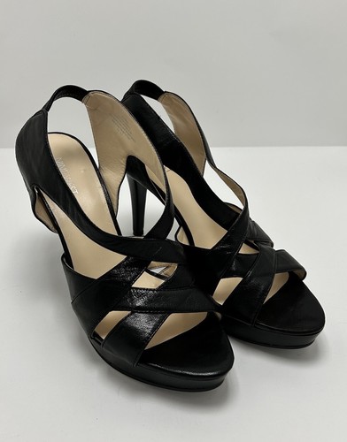 Women’s Black Nine West Strap Heals Open Toe Like New Size 10 | eBay