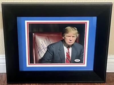 President Donald Trump PSA/DNA AUTO COA Signed 11X14 Photo Triple ...