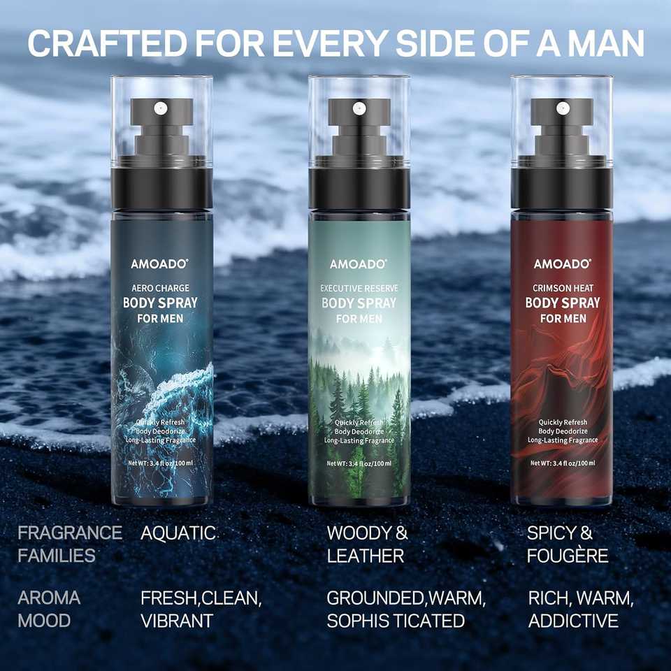 Men’S Body Spray Set – Body Spray for Men,Deodorizing Body Mist ...