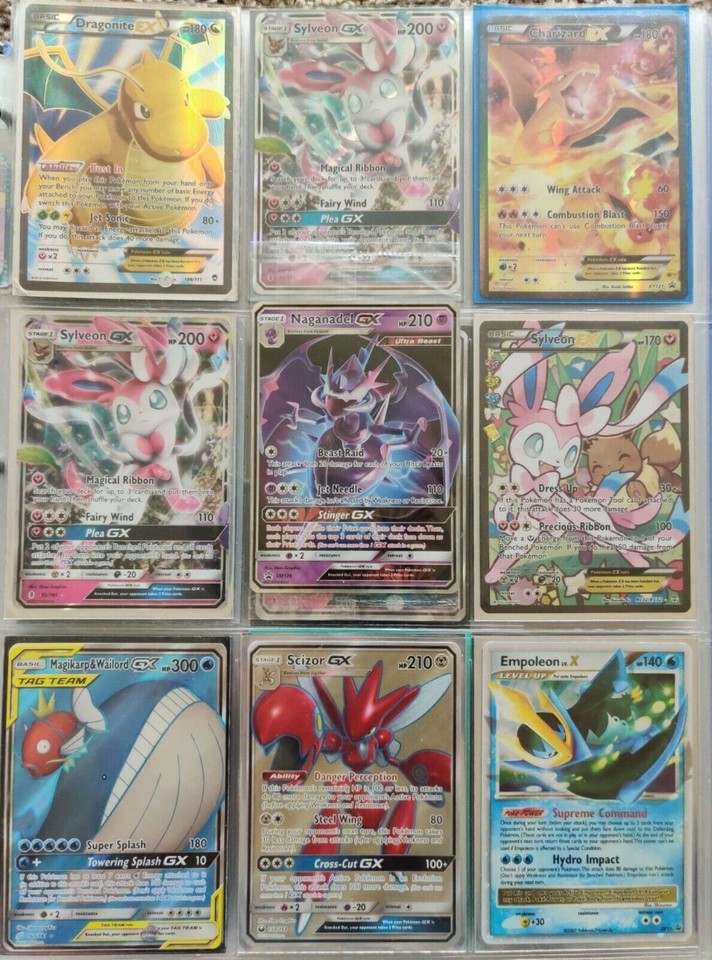Pokemon Card Lot 10 Official TCG Cards Ultra Rare Included EX GX V MEGA ...