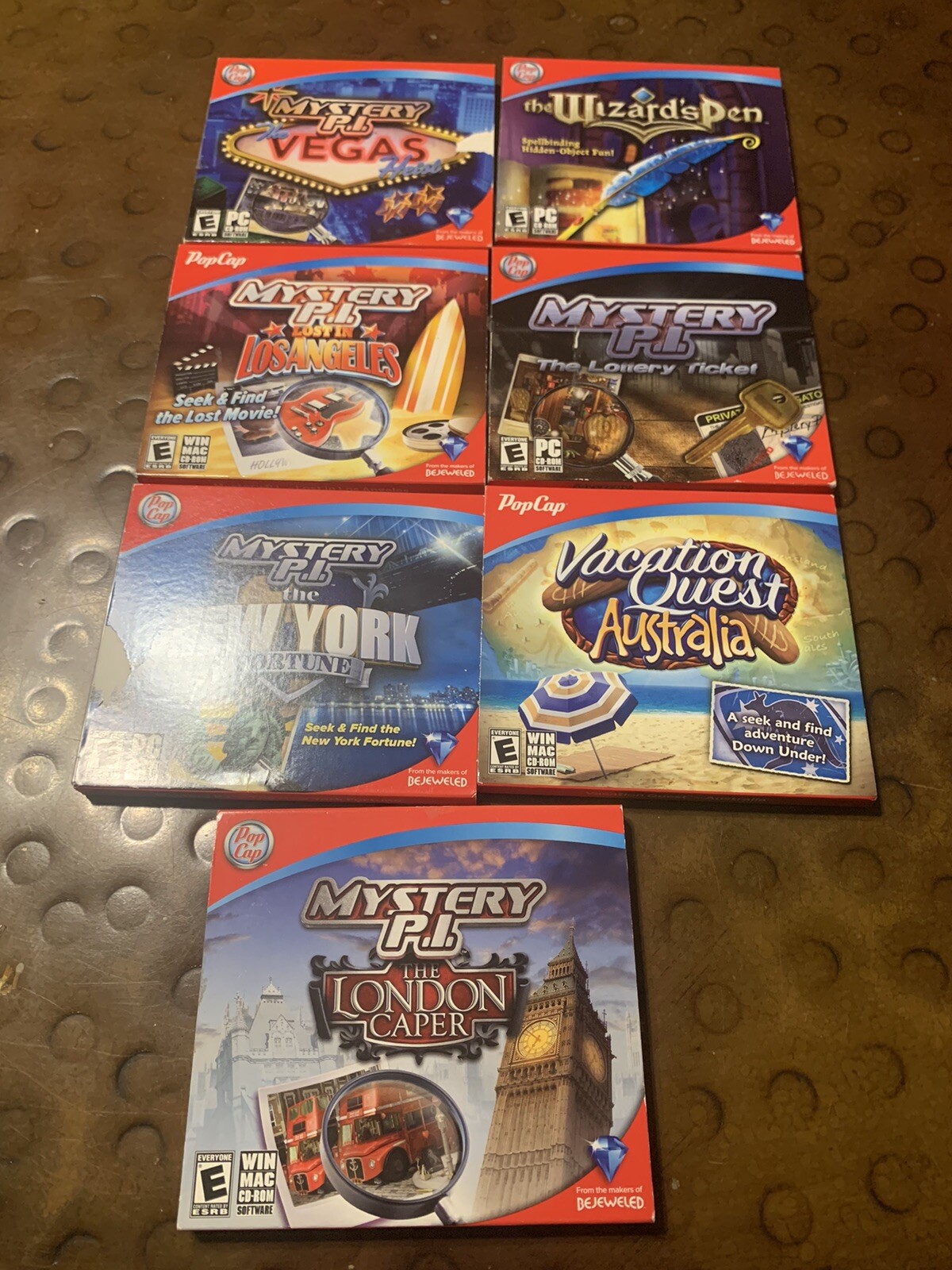 Popcap PC Game Lot of 7 games Mystery PI London Vacation Quest ...