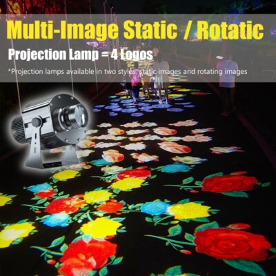 40W-600W Custom 4 Logo Waterproof AD Sign Auto-swtich LED Gobo ...