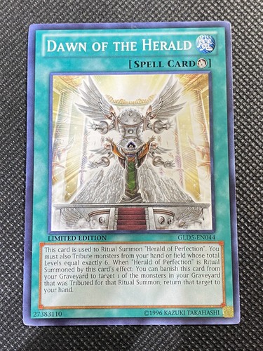 Yugioh! - Dawn Of The Herald GLD5-EN044 Common Limited Edition Near ...