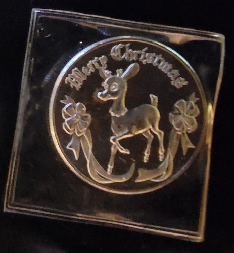 1999 Merry Christmas Rudolph Hamilton Bullion-999 Silver 1 Oz Ounce ...