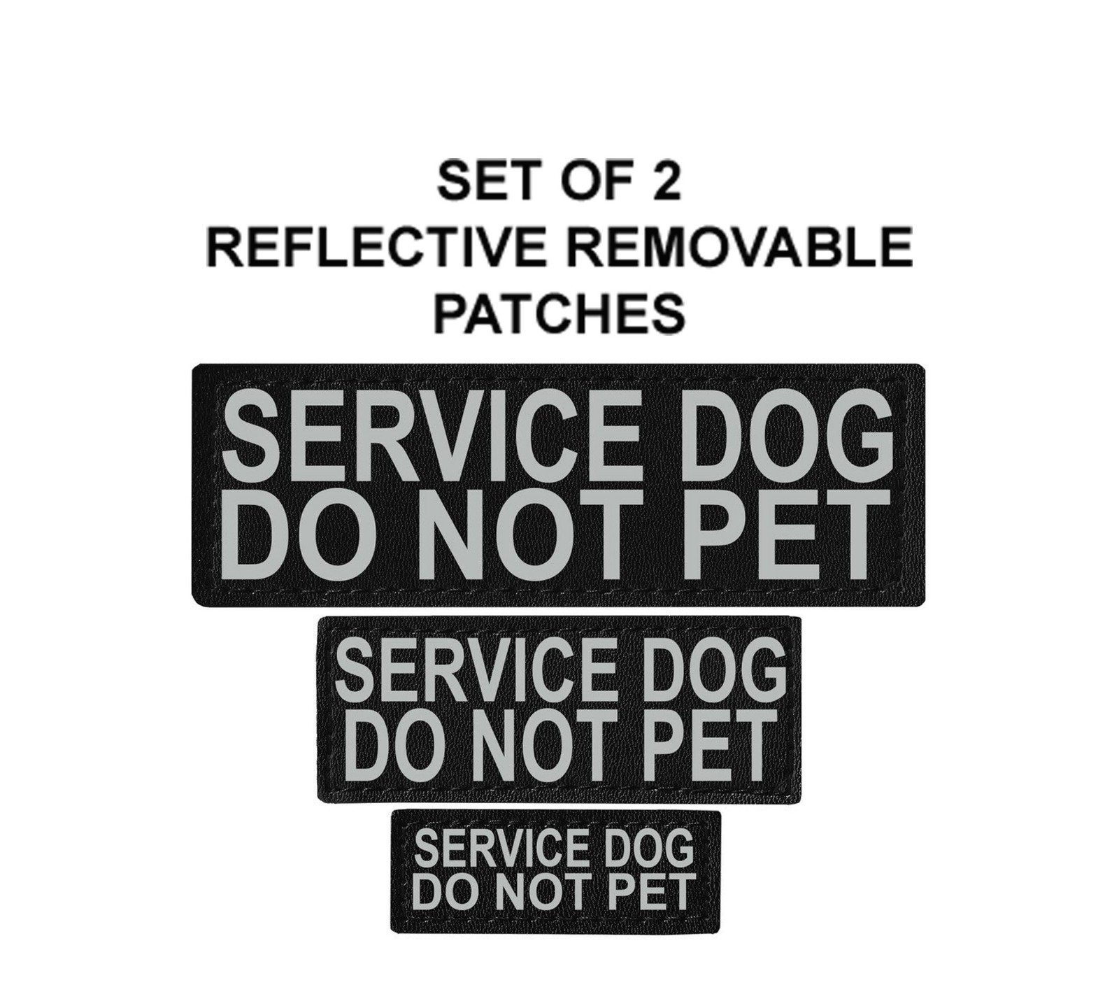 Doggie Stylz Set of 2 Reflective SERVICE DOG DO NOT PET Removable Dog ...