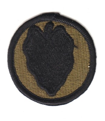 Army Patch: 24th Infantry Division, merrowed edge, subdued, plastic ...