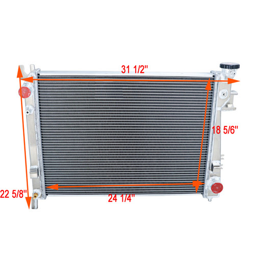 4 Row Aluminum Radiator for 2004-2008 Dodge Ram 1500 2500 3500 SLT V8 5 ...