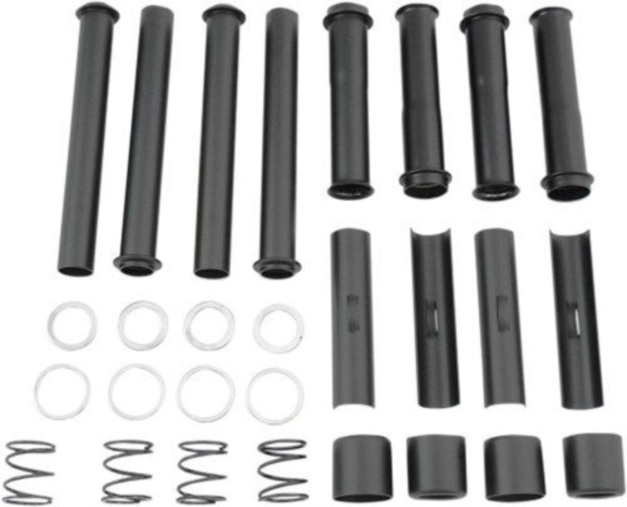 Satin Black Pushrod Tube Kit Harley Evo Big Twin Softail Dyna Touring ...