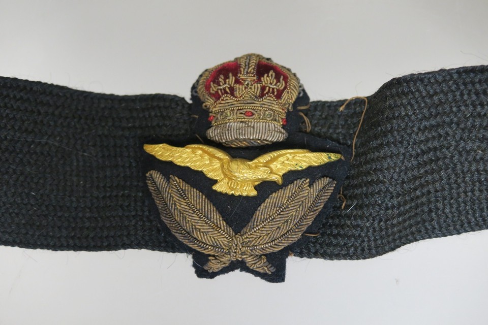 Royal Air Force WWII Officers's Bullion Cap Badge & Hat Band | eBay