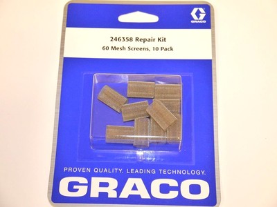 246358 Screens, 60 Mesh 10 Pack - Original Graco Fusion Air Purge Gun ...