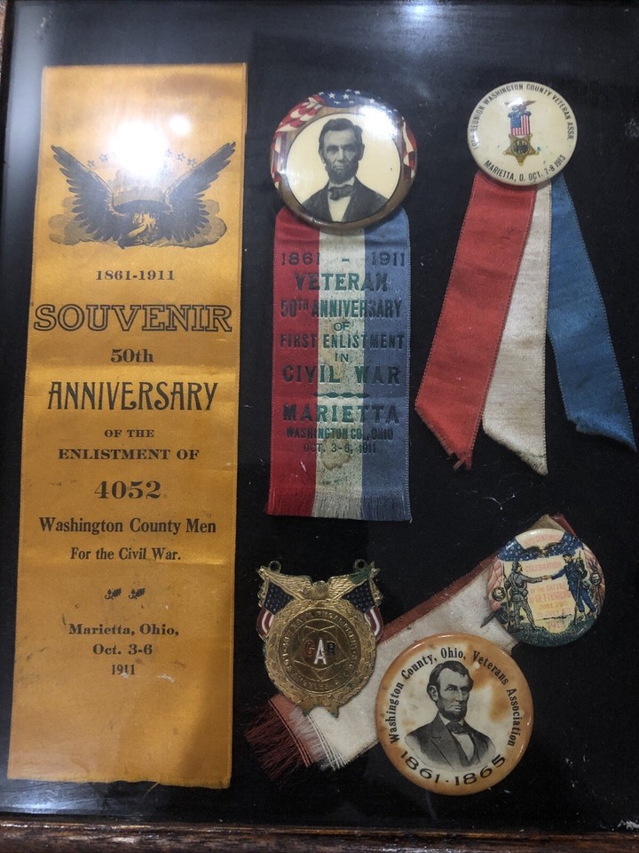 abraham lincoln political Buttons & Ribbons Framed Rare! | eBay
