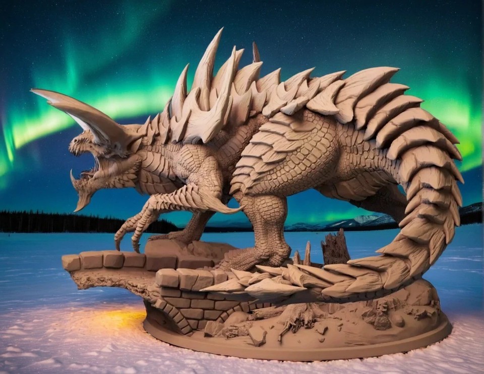 Large Tarrasque UNPAINTED Dungeons & Dragons/Pathfinder miniature | eBay