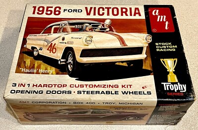 🏁 AMT ORIGINAL VINTAGE 1956 Ford Victoria 3in1 # 2156-200 Trophy Series ...