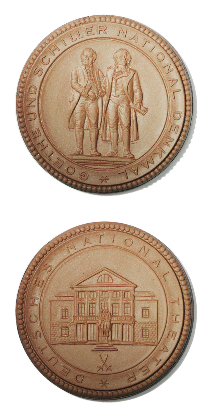 Germany Deutsches National Theater Brown Porcelain Notgeld 1922 Weimar ...