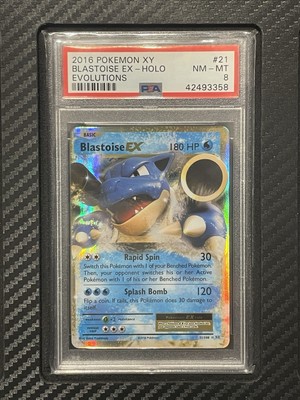 2016 PSA 8 Blastoise EX Holo #21 Pokemon TCG XY Evolutions | eBay