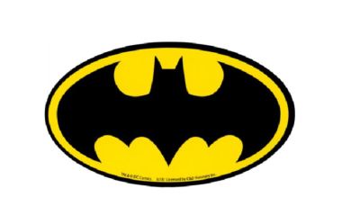 Sticker - Batman Black Yellow Bat Shield Logo Comic Book Superhero ...