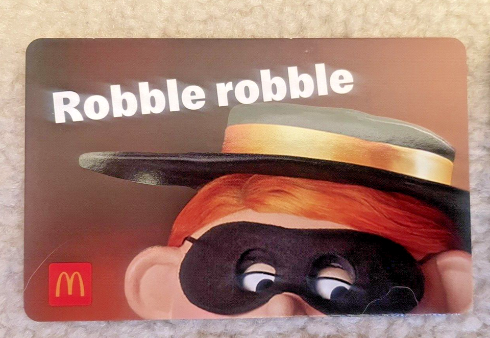 Lot of 4 McDonald's Robble robble Hamburgler Gift Cards No $ Value ...