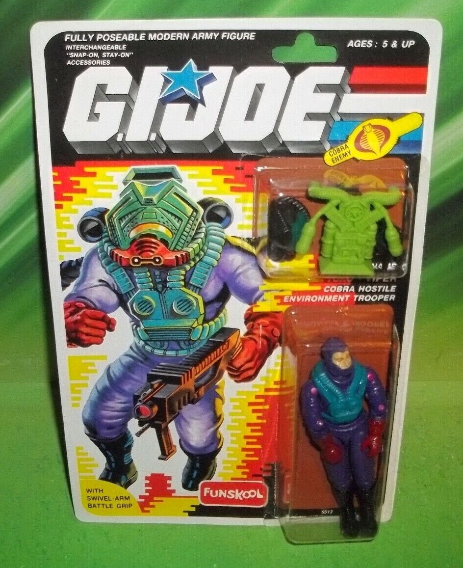 G I GI JOE COBRA HOSTILE ENVIRONMENT TOXO-VIPER FIGURE MOC RUSSIAN ...
