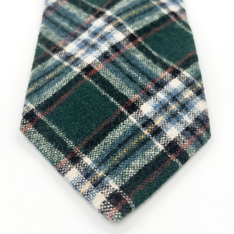 Pendleton Tie Men’s Tartan Wool 100% Virgin Green Plaid Classic 3” x 54 ...