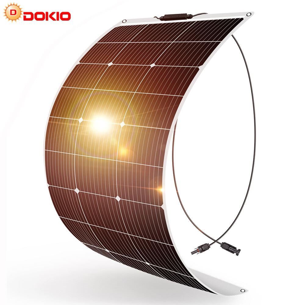 Dokio 100w 200w 400w 12v flexible Mono Solar Panel Kit for Caravan/RV ...