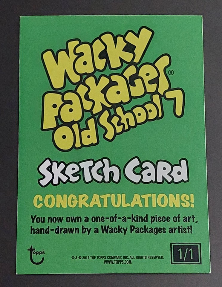 2018 Topps Wacky Packages Old School 7 MOLD RUSH Sketch by Rich ...