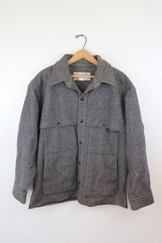 Vintage Filson Cape Coat Mackinaw Cruiser Wool Grey Large 95 Hunting ...