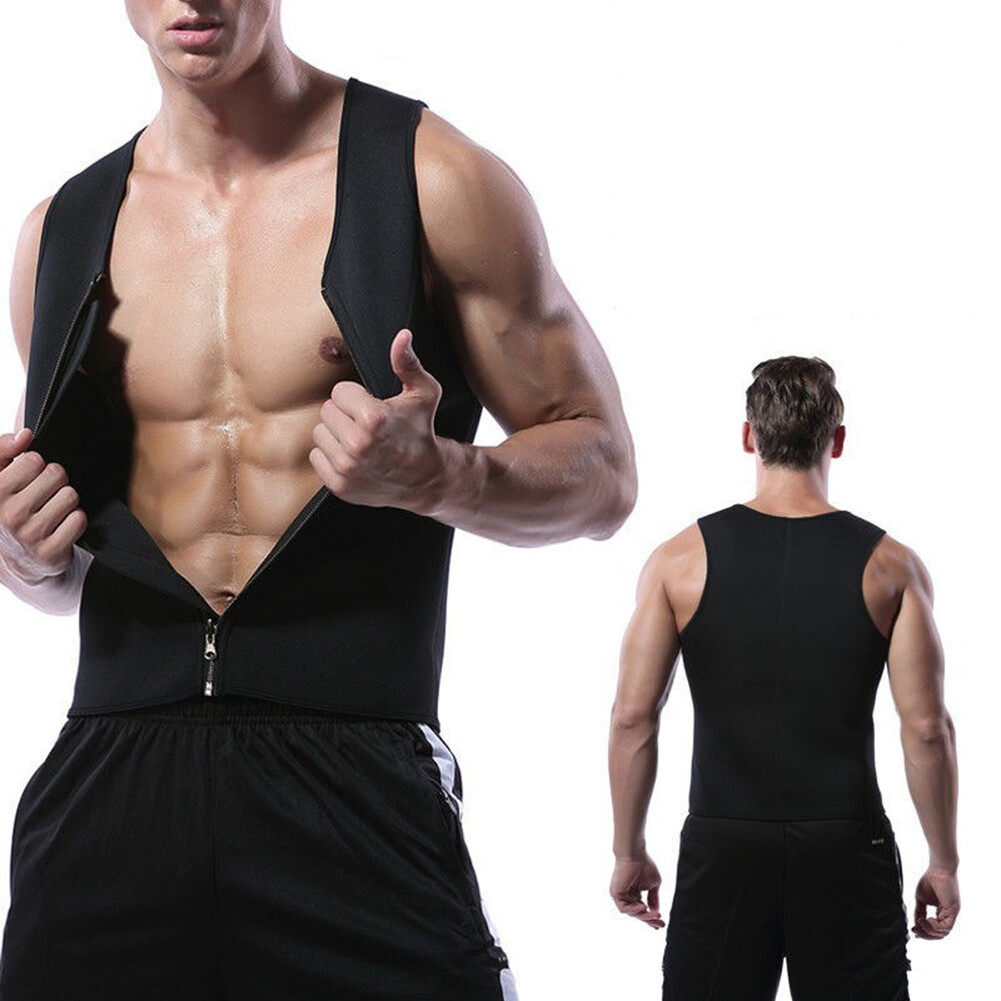 Neoprene Sweat Vest Elastic Men Sauna Fitness Vest for Daily Wear (XL ...